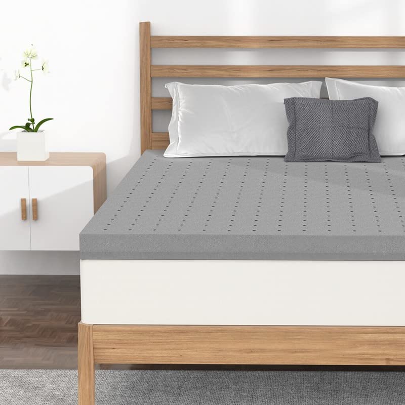 Maxzzz 3 Inch Memory Foam Mattress Topper Full Size, Medium Firm Bamboo Bed Mattress Topper, Ventilated Mattress Pad CertiPUR-US Certified Plush