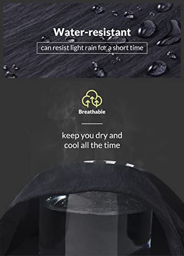 baleaf Women's Cycling Jacket, Lightweight UPF40+ WindBreaker Water Resistant Full Zip Long Sleeve Running Hiking Black M
