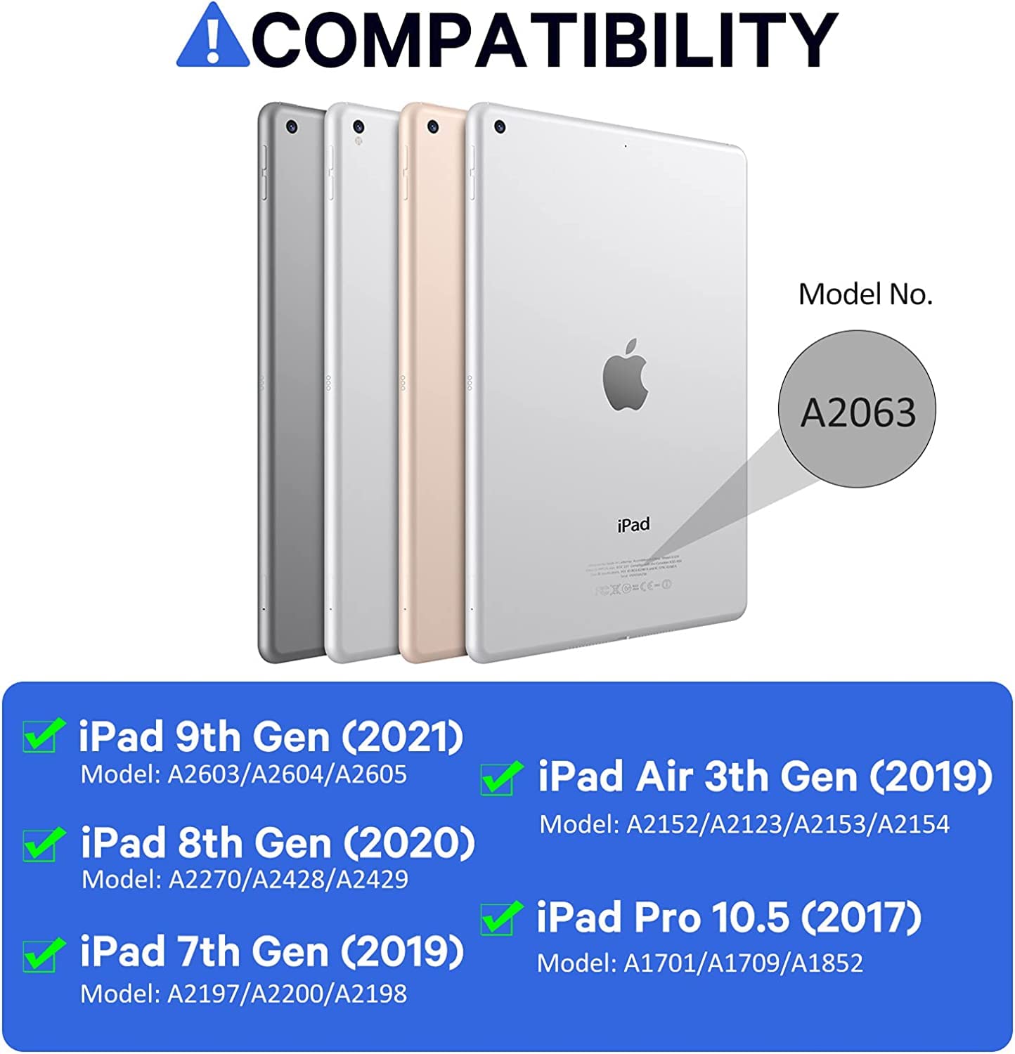 CHESONA for iPad 9th Generation Case with Keyboard, 360° Rotatable, 7 Color Backlit, Slim Cover, Apple Pencil Holder, Keyboard for iPad (8th/7th Gen 10.2 Inch), Air 3rd Gen, Pro 10.5 inch