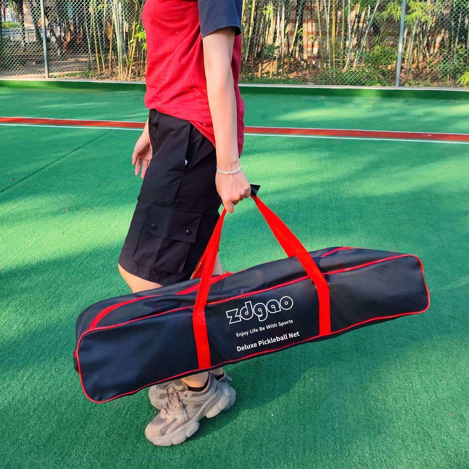 Zdgao Pickleball Net with Court Marking Kit, 4 Pickle Balls, and Carry Bag - Complete Bundle for Easy Setup and Play on Any Surface