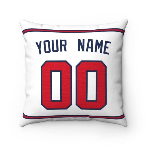INAOO Throw Pillow Custom Any Name Number Personalized Gifts for Atlanta