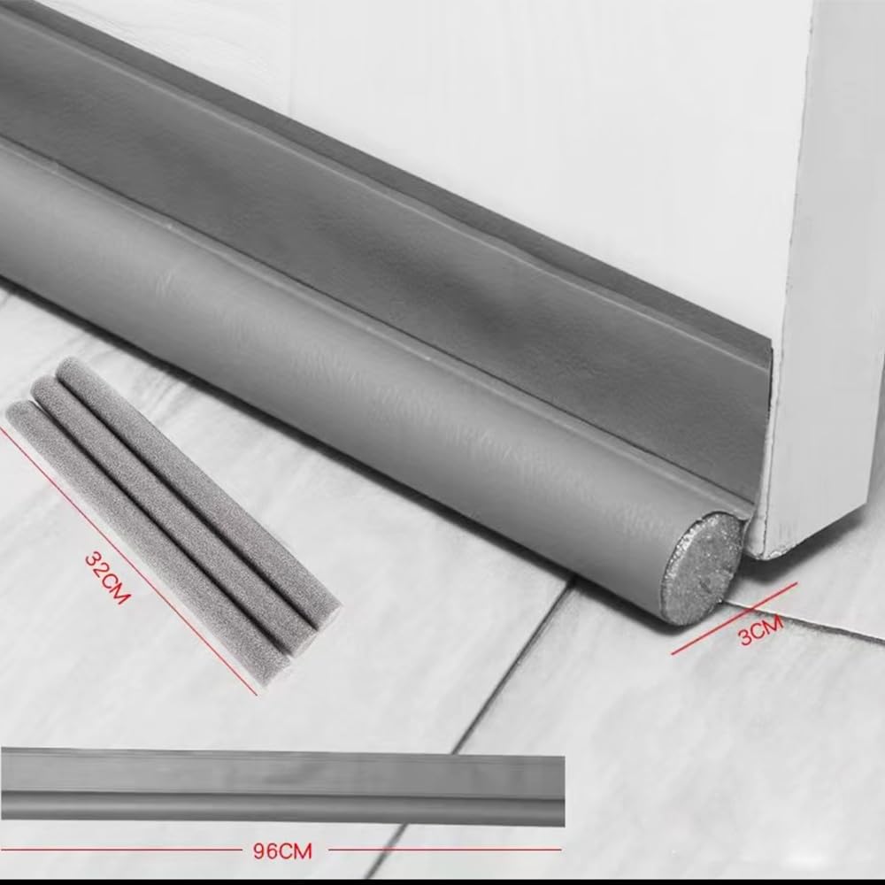 Under Door Draft Stoppers 36 Inch Weatherproofing Door Seal Strip, Door Draft Blocker Sound Proof Draft Guard Noice Reduction Fits for Interior/Exterior Doors (Brown)