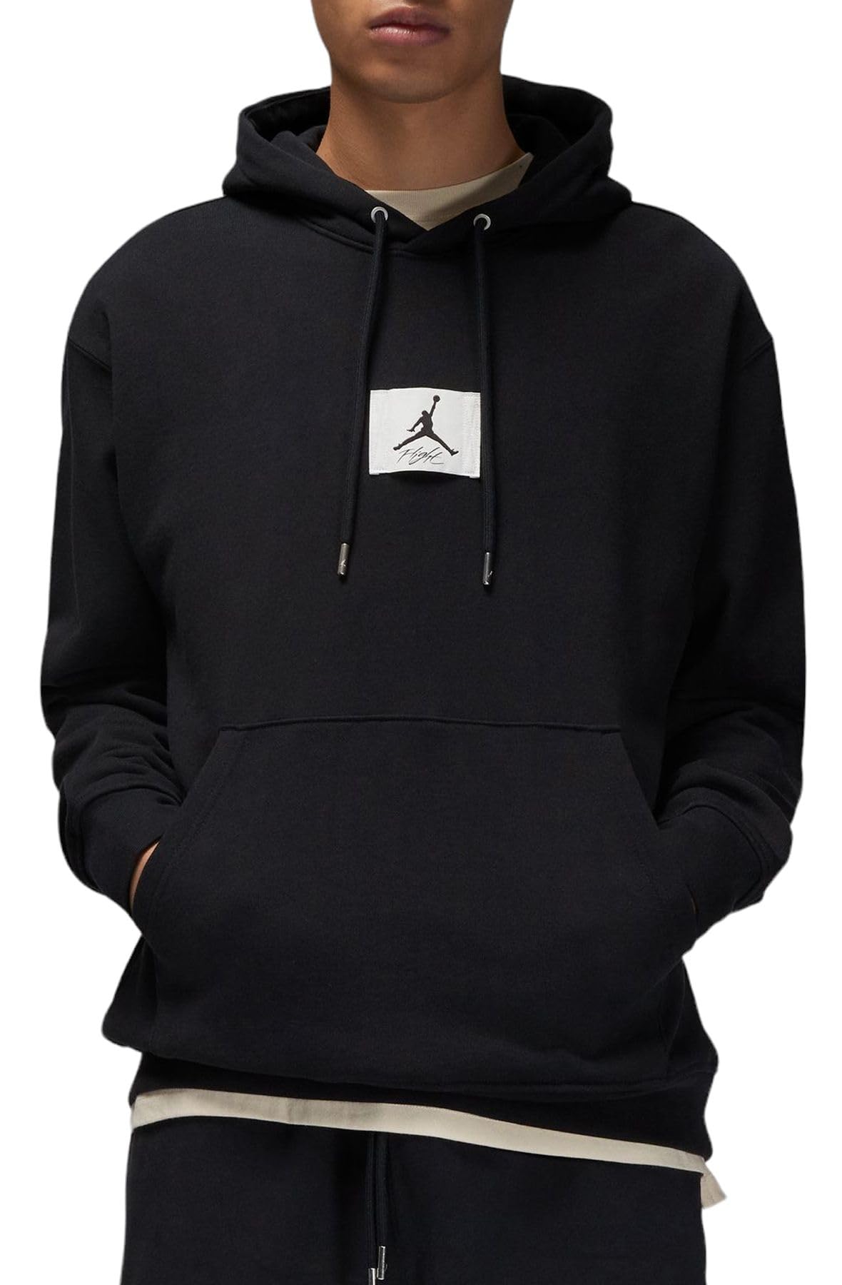 Nike Jordan Essentials Fleece Men's Hoodie (as1, alpha, m, regular, regular, Black/Sail)