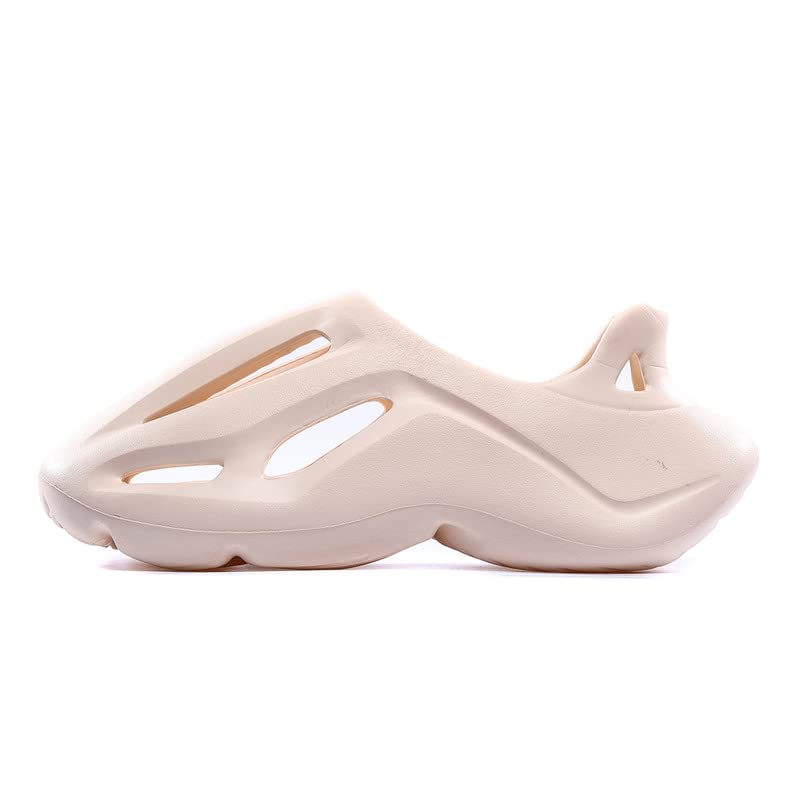 Kids Clogs Foam Runner Shoes Boys Girls 400 Hollow Cloud Slides Slippers Outdoor Walking Sneakers Soft Non-Slip Water Platform Trainers Children Breathable Beach Sandals(Beige,34/35)