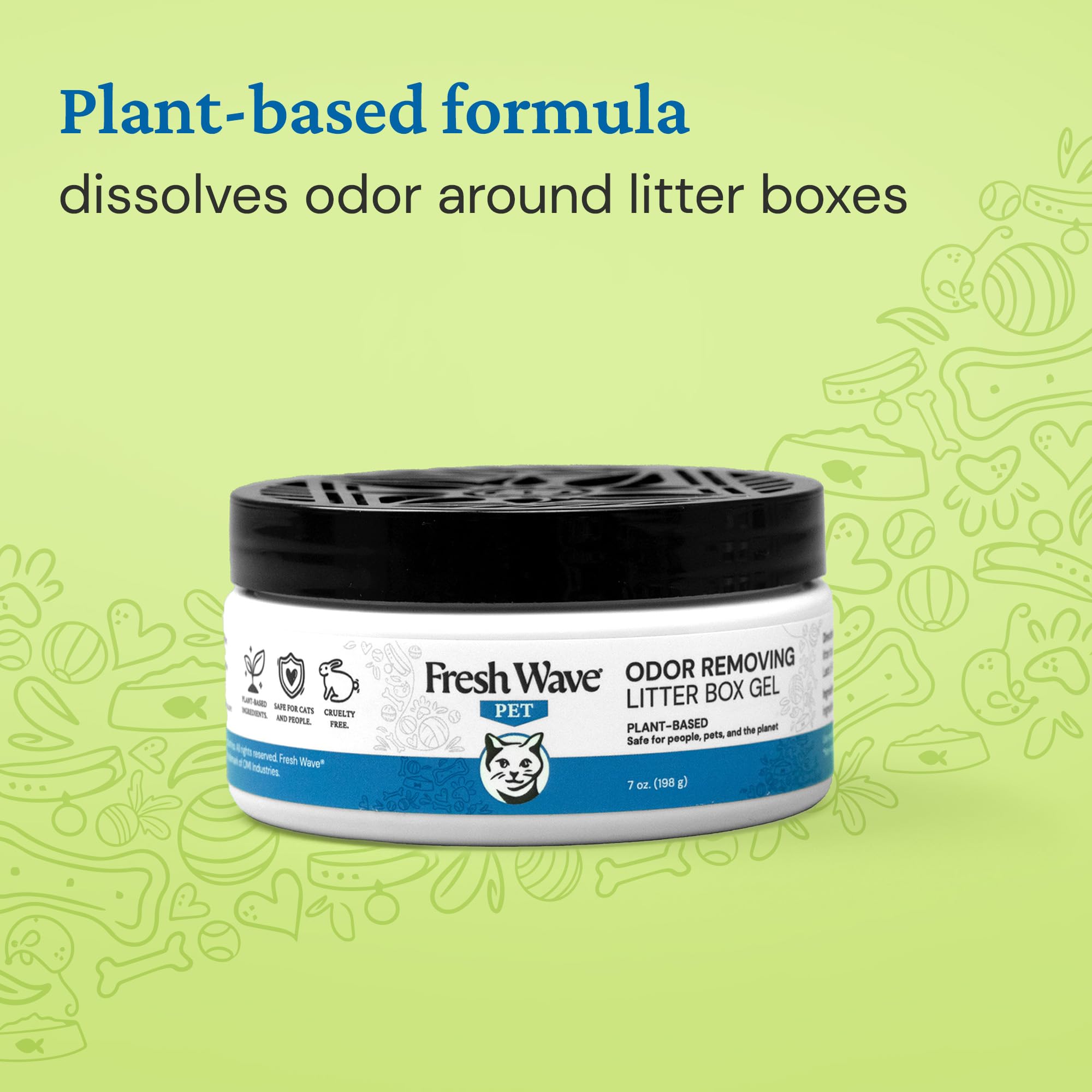 Fresh Wave Odor Removing Litter Box Gel, 7 oz. Pet Odor Eliminator for Home, Safer Odor Relief