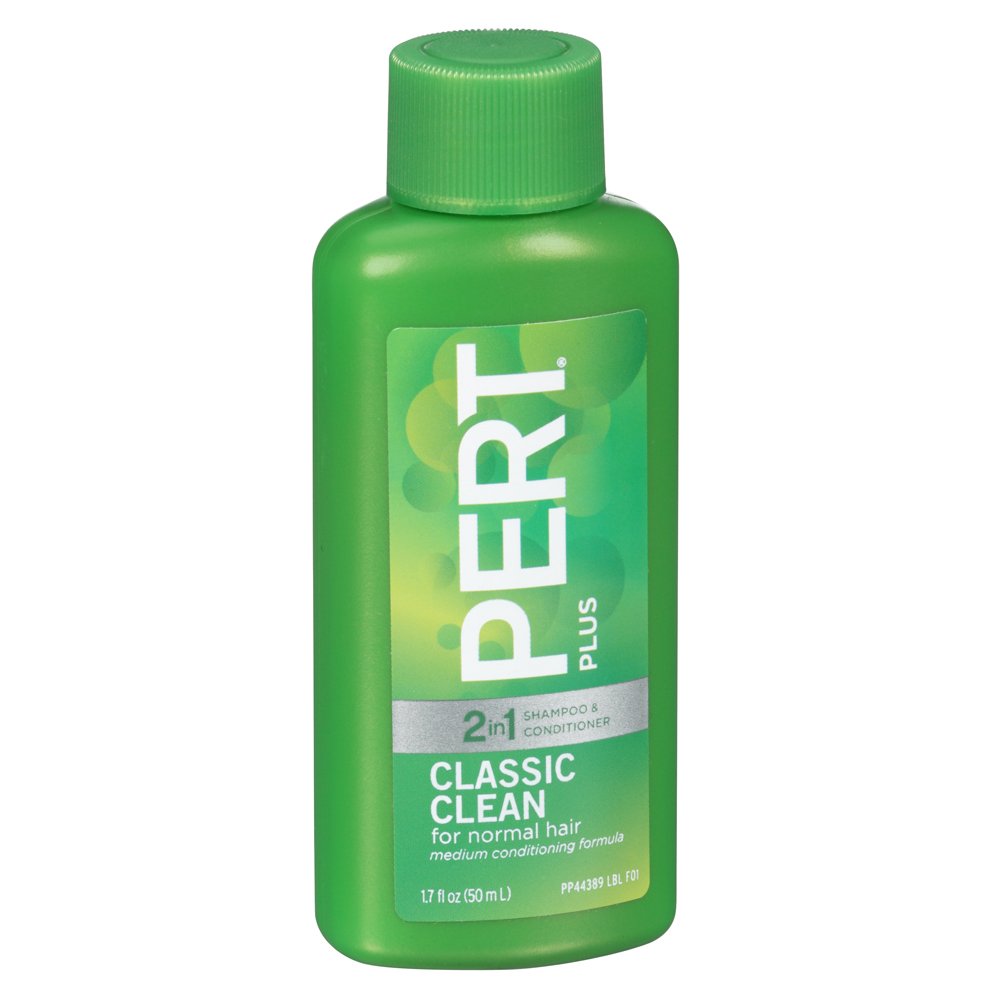 Pert Classic Clean 2in1 Shampoo & Conditioner Great for Travel or your Gym Bag 1.7 fl. oz. (Pack of 3)