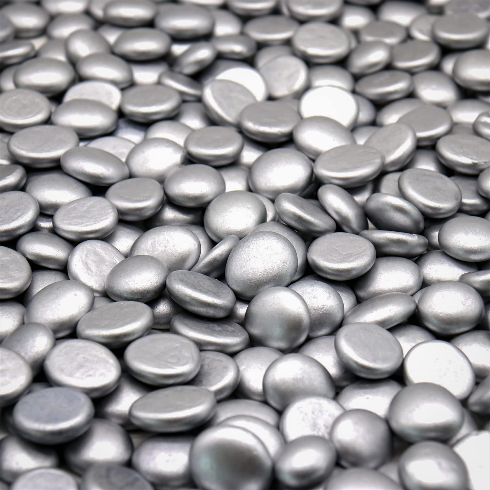 Koltose by Mash Silver Flat Marbles for Vases, 5 LB Decorative Beads Vase Fillers, Crafts, Table Scatter, Wedding and Party Centerpieces, Home Décor, Gemstones, Mosaics, Floral Displays Arrangements