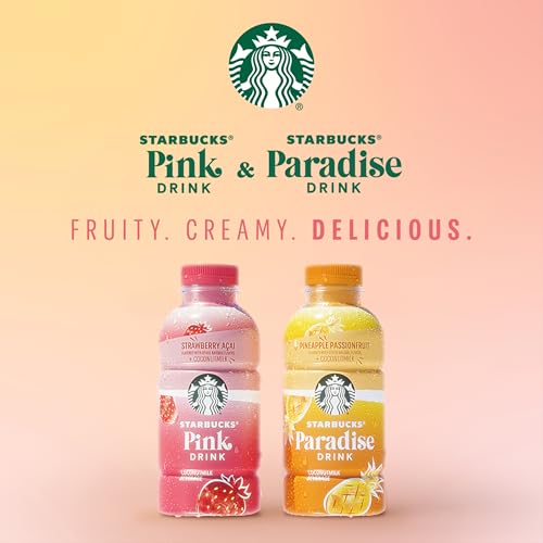 Starbucks Pink Drink, Strawberry Acai with Coconut Milk, 14oz Bottle