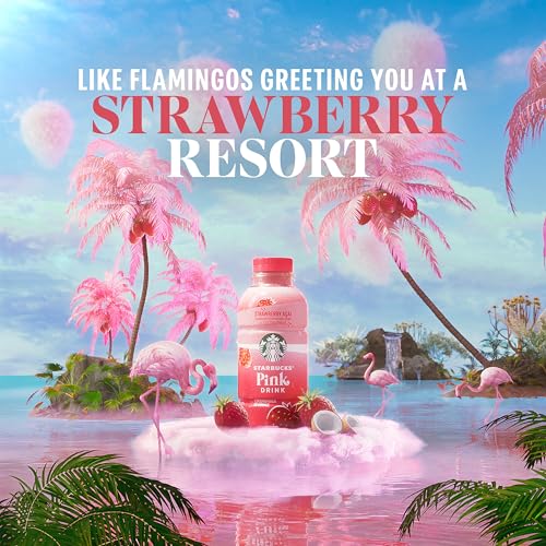 Starbucks Pink Drink, Strawberry Acai with Coconut Milk, 14oz Bottle