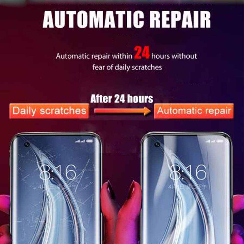 YiiLoxo Hydrogel Film Screen Protector Compatible with Oneplus 9 5G 6.55 Inch. 3D Nano-Tech Hydrogel Protective Film [Not Glass][High Sensitivity][HD Clear][Fingerprint Support]