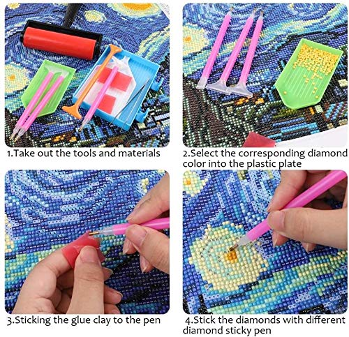 SPMLEE Diamond Painting A4 LED Light Pad Kit,DIY Dimmable Light Brightness Board,LED Artcraft Tracing Light Table,Reusable A4 Painting Pads Great for Full Drill & Partial Drill 5D Diamond Painting.