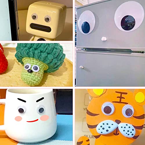 Iooleem 300pcs 20mm Googly Wiggle Eyes Self Adhesive, Wiggle Eyes, Googly Eyes, Googly Eyes for Crafts.