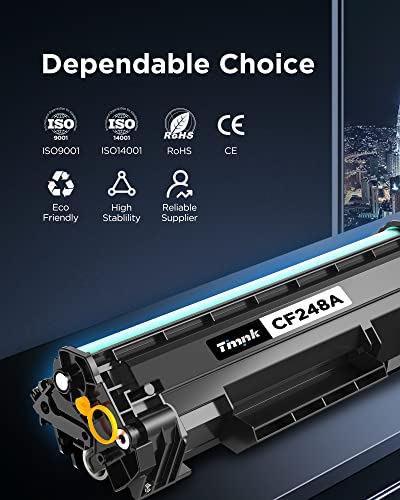 Timink 48A CF248A 2-Pack High Yield Toner Cartridge | Works with HP Laserjet Pro M15a M15w M16a / HP Laserjet Pro MFP M28a M28w M29a M29w Laser Printer