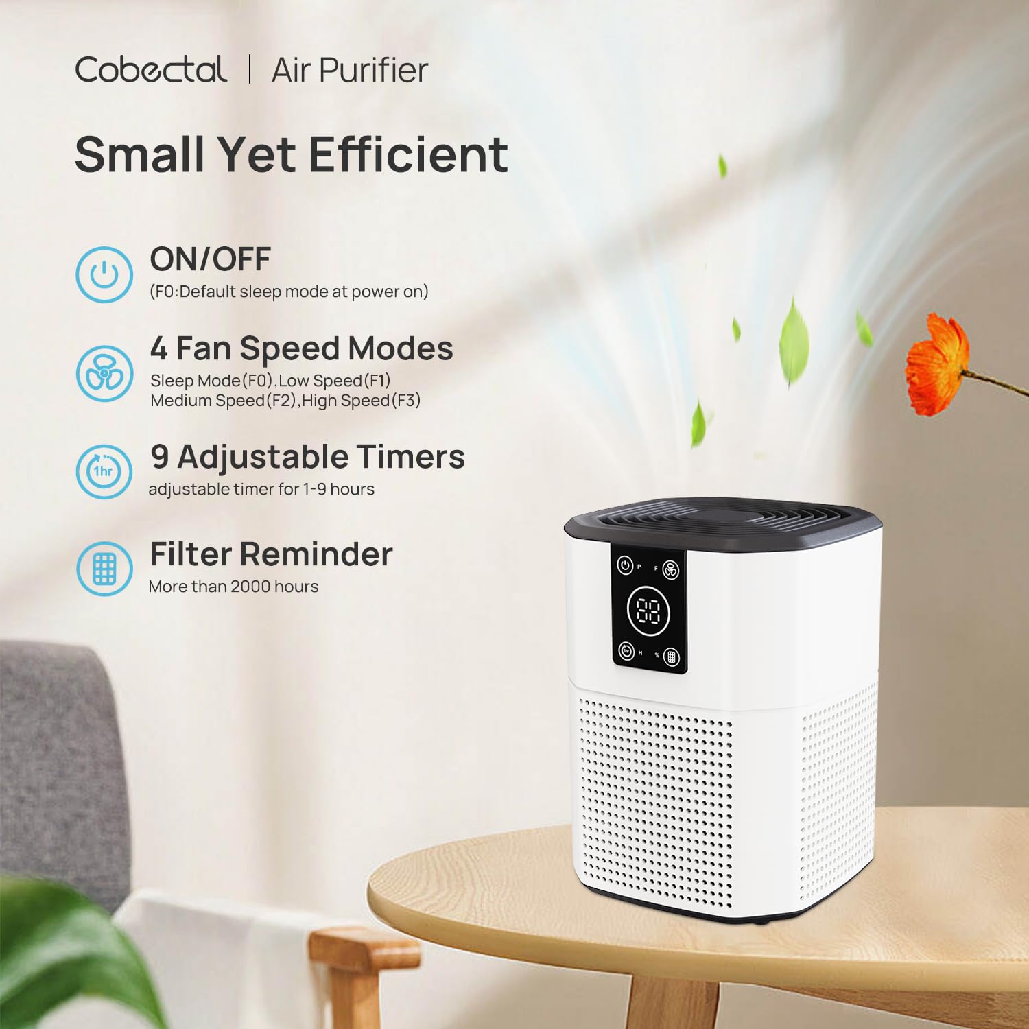 1 Pack Air Purifiers for Bedroom