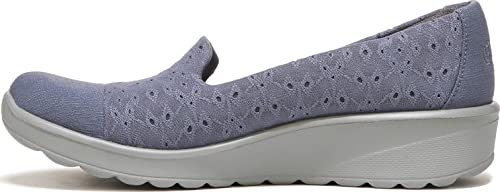 BZees Womens Galaxy Slip-On Folkstone Blue Eyelet 8.5 W