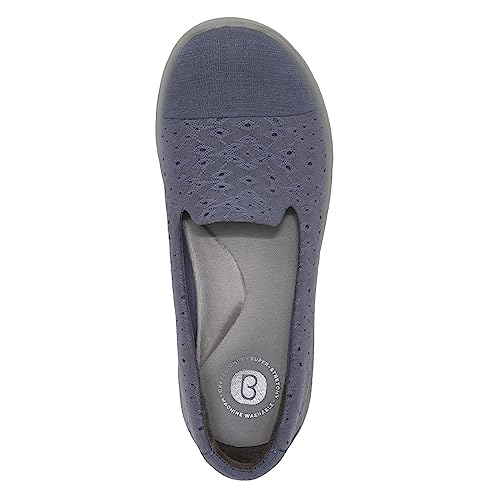 BZees Womens Galaxy Slip-On Folkstone Blue Eyelet 8.5 W