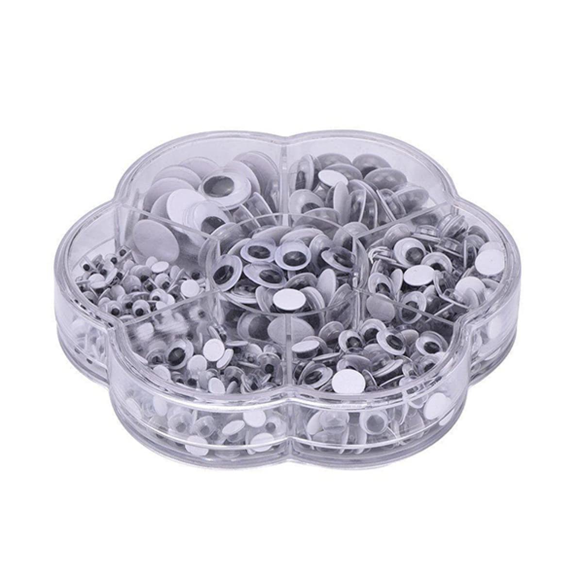 EXCEART Craft Toy 700pcs Round Wiggle Eyes with Strong Adhesive for Scrapbooking Toys