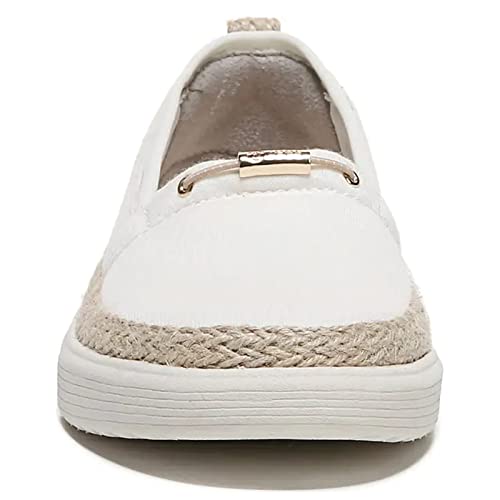 BZees Womens Maui Slip-on Loafer, White, 9 US