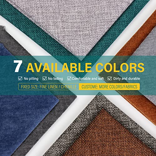 mudilun Bench Cushion,Indoor Anti-Slip Patio Seat Cushion, Kitchen Furniture Chair Cushions for Floating Windows, Rocking Chairs, Dining (42x14x4, 【Chenille】 Light Grey)