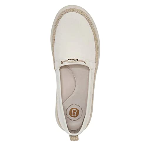 BZees Womens Maui Slip-on Loafer, White, 9 US