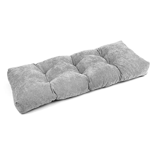 mudilun Bench Cushion,Indoor Anti-Slip Patio Seat Cushion, Kitchen Furniture Chair Cushions for Floating Windows, Rocking Chairs, Dining (42x14x4, ăChenilleă Light Grey)