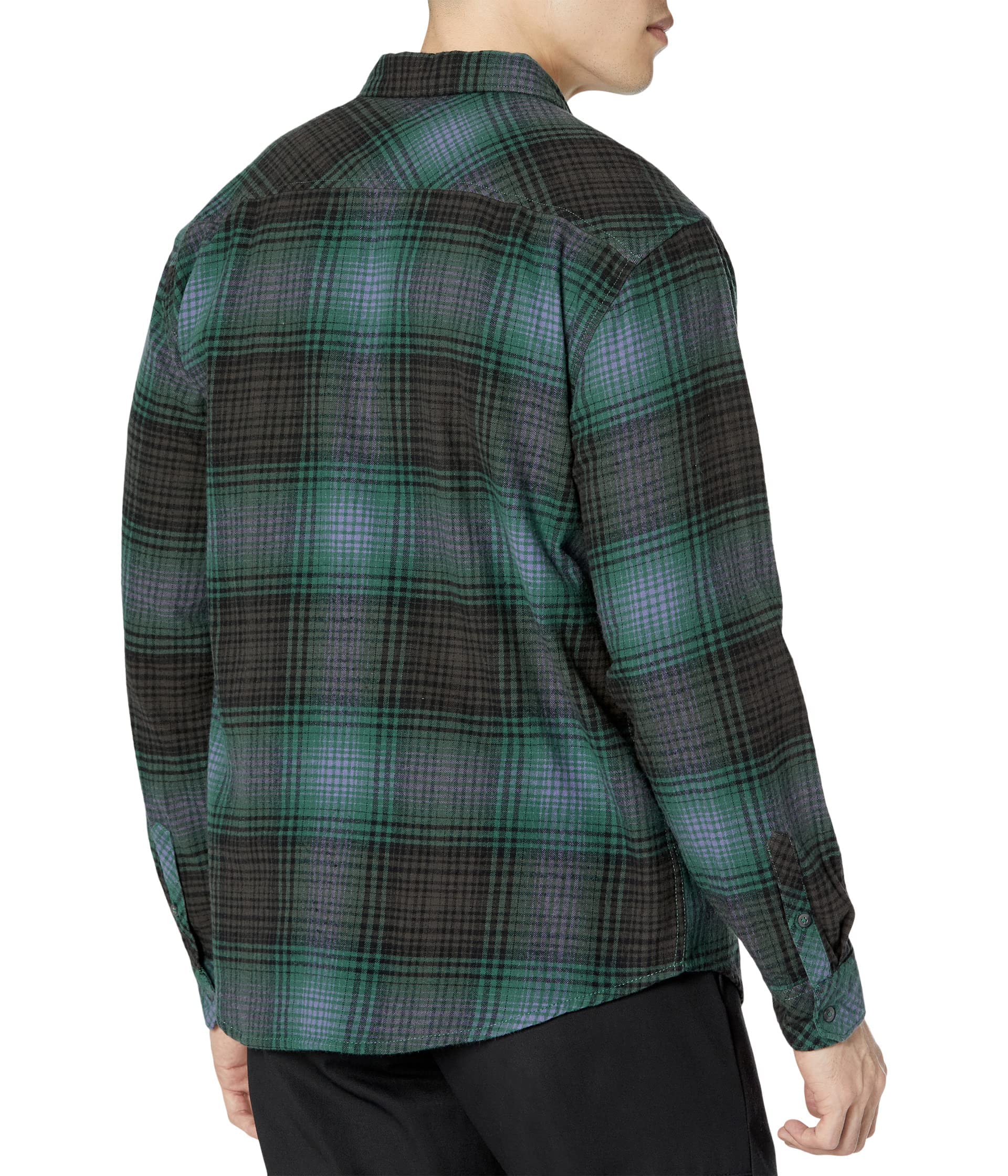Billabong Men's Classic Long Sleeve Flannel Shirt, Raven