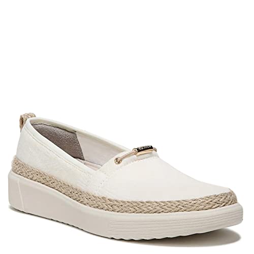 BZees Womens Maui Slip-on Loafer, White, 9 US