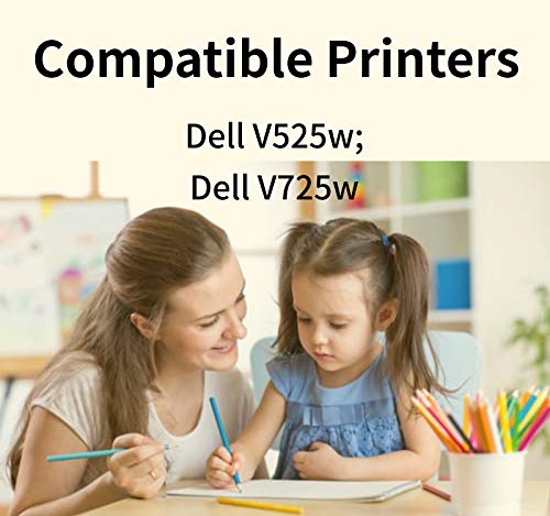 Compatible Dell Series 31 32 33 34 Ink Cartridges Replacement for Dell V525w V725w Printer (2BK, 1C, 1M, 1Y)