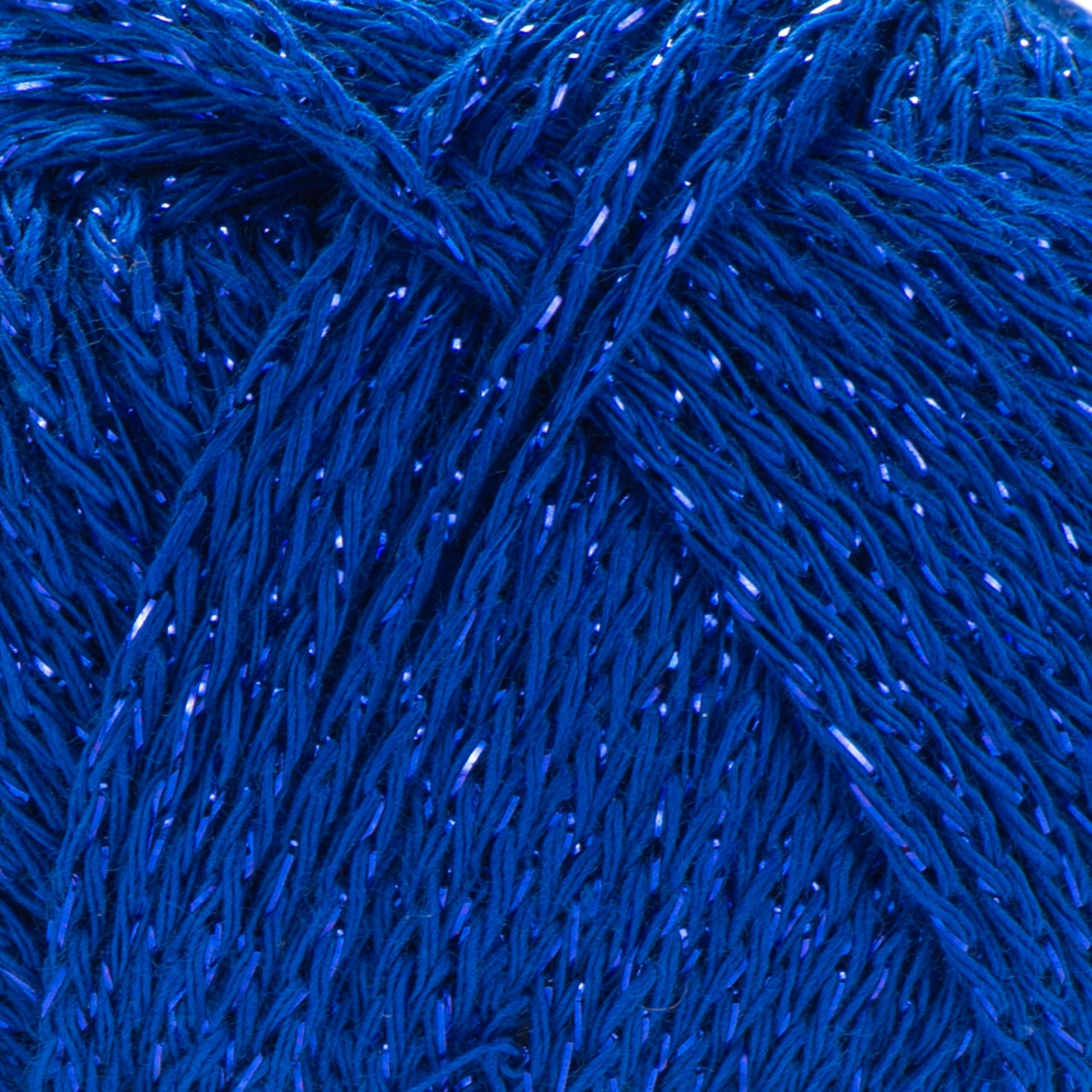 1 Skein YarnArt Elegance Sparkly Yarn, Cotton Metallic, 50 g (1.76 oz), 130 m (142 yd), Yarn Weight 2 : Fine-Sport, Sax Blue - 106