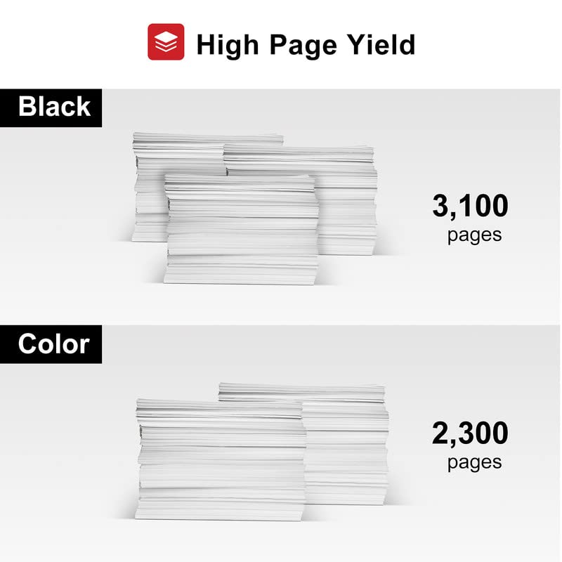 054 Toner Cartridge Set, Compatible for Canon 054H Cartridge CRG 054 to use with ImageClass LBP622Cdw MF644Cdw MF642Cdw MF640C LBP620 Toner Printer, Complete 4-Color