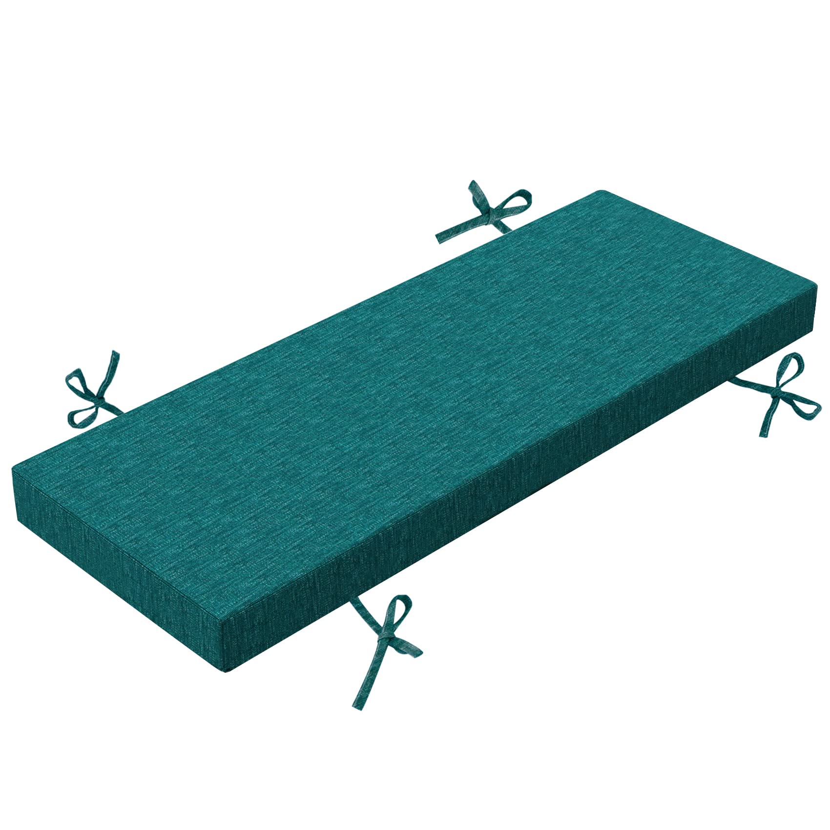Lokex Bench Cushion,36x14 Inch Waterproof Durable Bench Cushions for Outdoor Furniture,Non-Slip Window Seat Cushions Indoor,Emerald Green