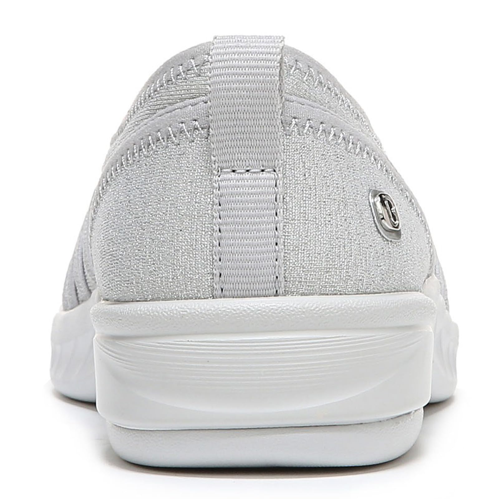 BZees Womens Niche Slip-On Silver Shimmer 8 M