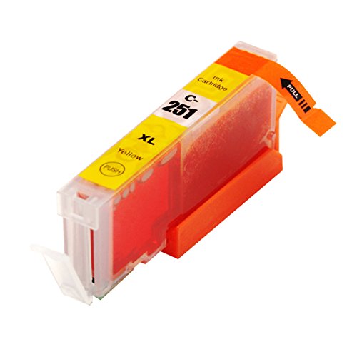 INK4WORK 4 Pack Compatible Ink Cartridge Replacement for Canon CLI-251XL CLI-251 XL Yellow to use with PIXMA MX722 MX922 iP7220 iP8720 iX6820 MG5420 MG5422 MG5520 MG5522 MG5620 (Yellow, 4-Pack)