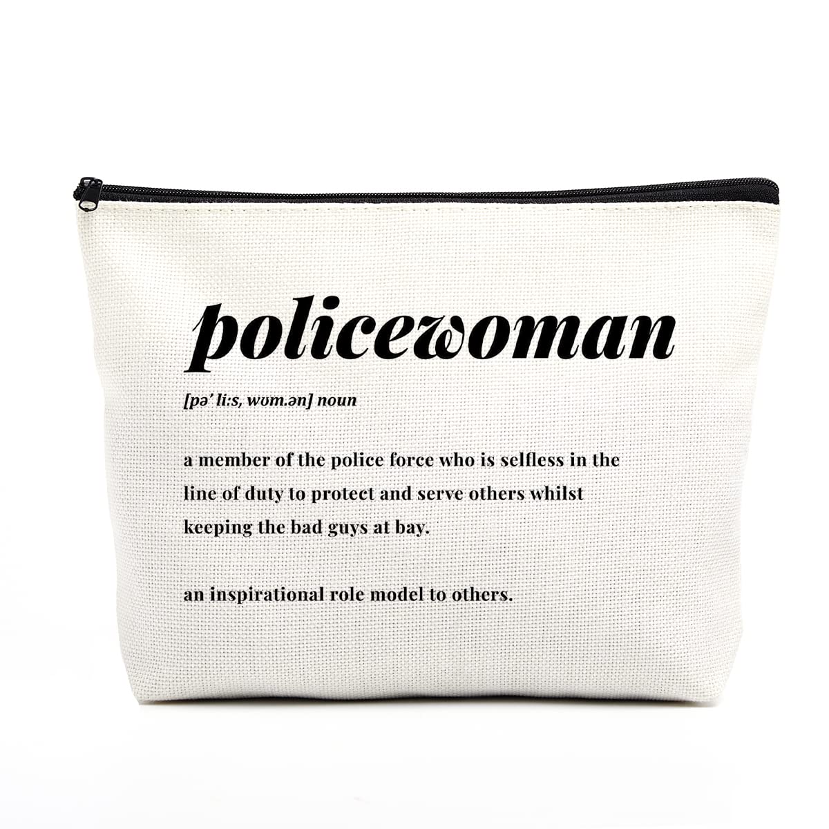 fkovcdy Police Officer Gifts for Women Policewoman Gift Police Academy Graduation Birthday Gifts for Police Student Policewomen Makeup Bag for Female Police Student Retirement for Corrections Officer