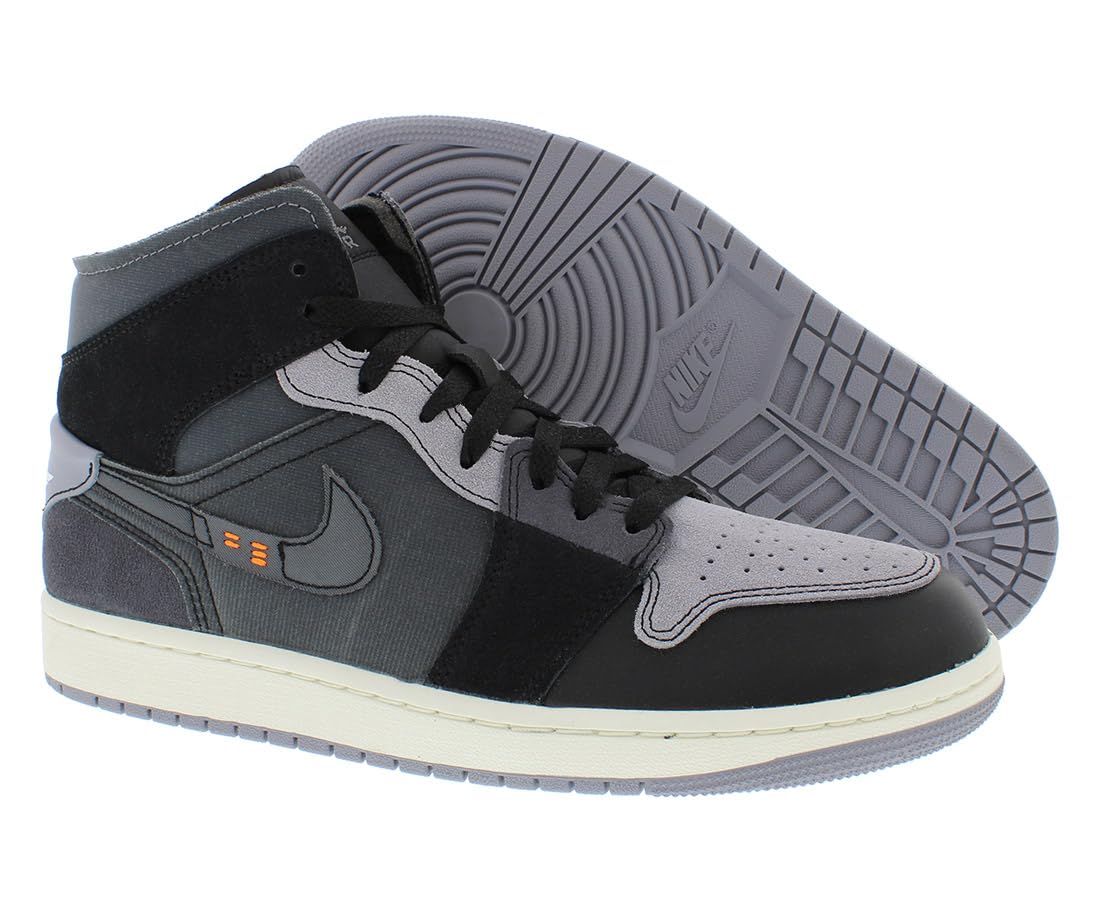 Jordan Mens Air 1 Mid SE Craft DM9652 001 Inside Out - Black - Size 9.5