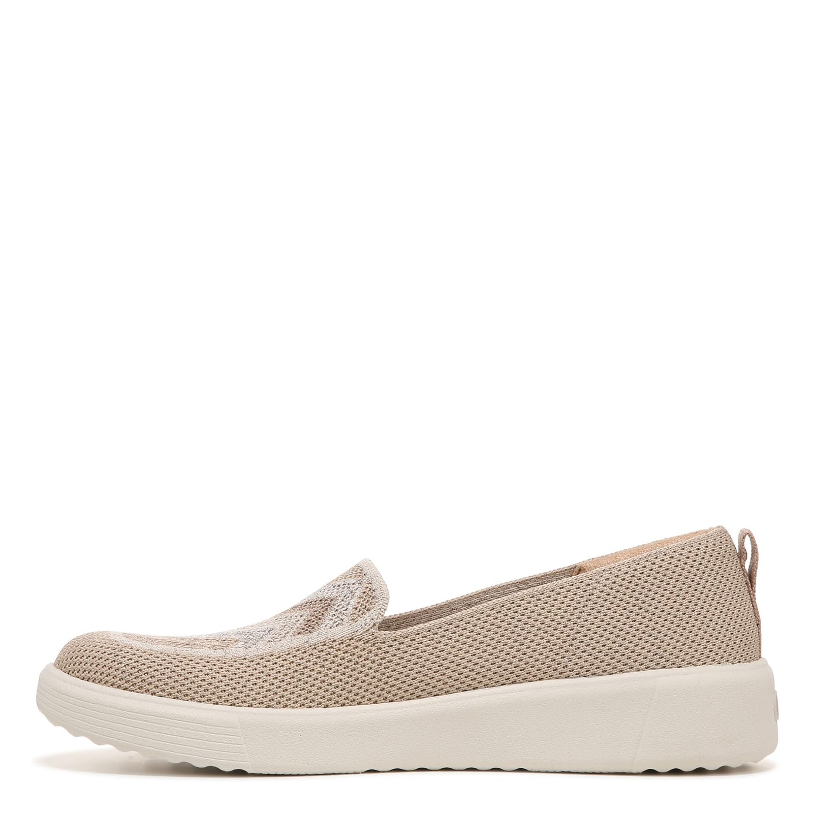 BZees Womens March On Moc Slip-on Loafer, Hazelnut Chevron Knit, 7 US