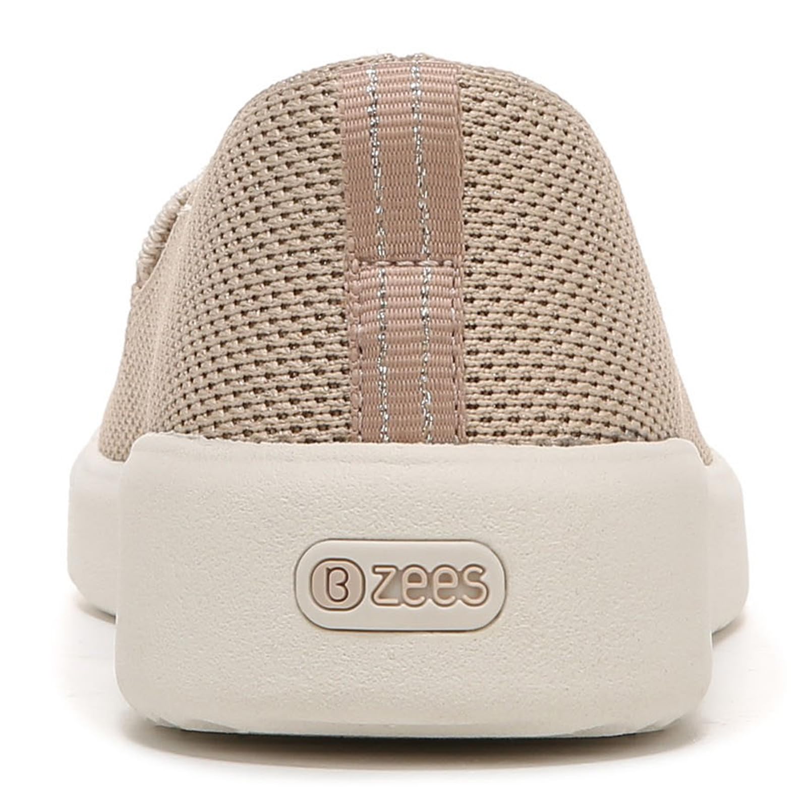 BZees Womens March On Moc Slip-on Loafer, Hazelnut Chevron Knit, 7 US