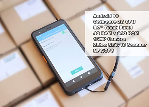 Android 10 Rugged Handheld PDA 1D 2D Barcode Scanner Full Touch Screen 5.7" WiFi & 4G LTE, for Warehouse Inventory & Assets Tracking