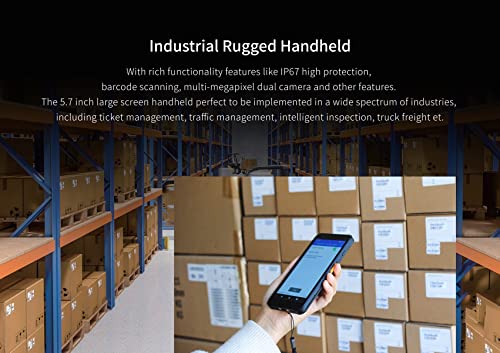 Android 10 Rugged Handheld PDA 1D 2D Barcode Scanner Full Touch Screen 5.7" WiFi & 4G LTE, for Warehouse Inventory & Assets Tracking