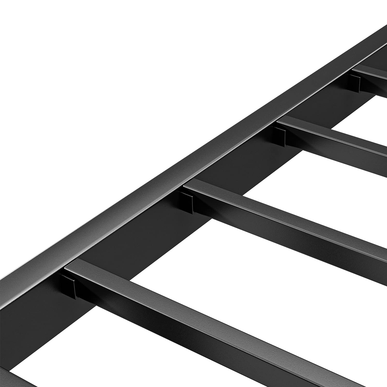 Neslime 14 Inch Twin Bed Frame No Box Spring Needed, Metal Platform Twin Size Bed Frame, Heavy Duty, Easy Assembly and Noise Free, Black