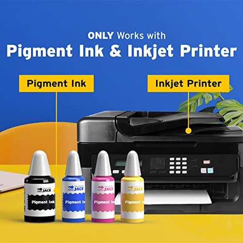 Printers Jack Iron-On Heat Transfer Paper for Dark Fabric 20 Pack 8.3x11.7" T-Shirt Transfer Paper for Inkjet Printer Wash Durable, Long Lasting Transfer, No Cracking