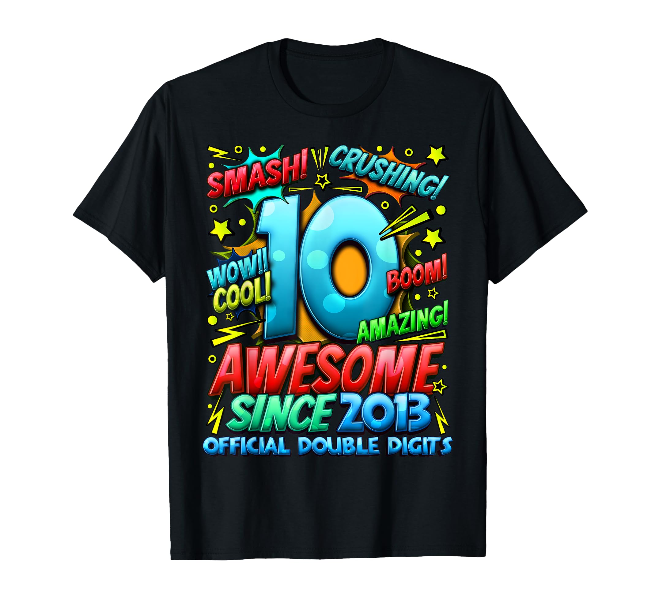Official Double Digits 10th Birthday Awesome Since 2013 Boy T-Shirt