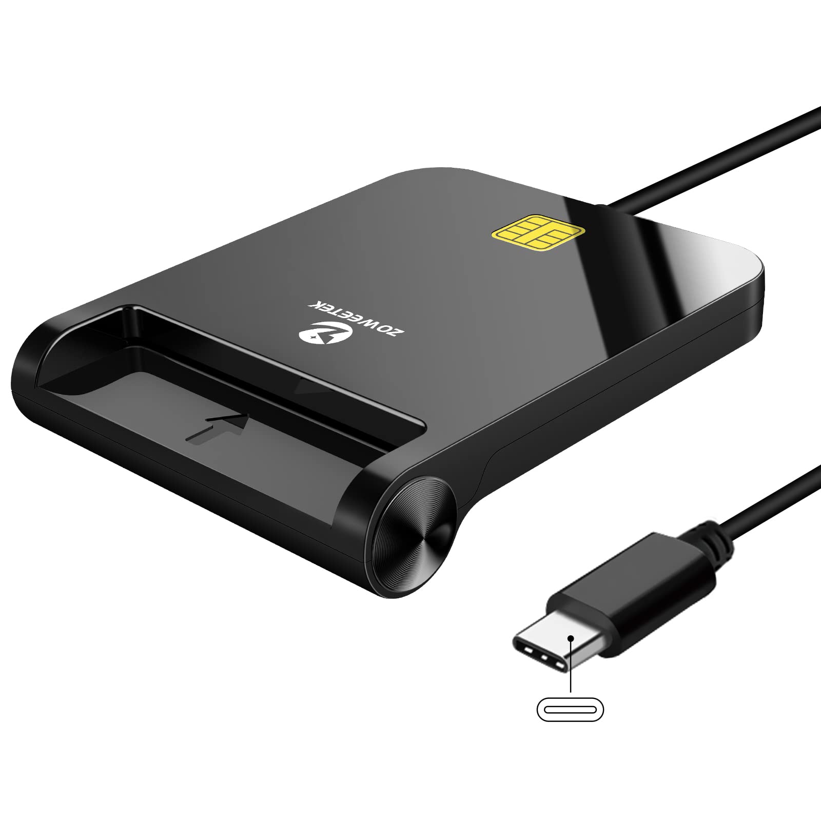 ZOWEETEK CAC Reader Military, CAC Card Reader Military, Smart Card Reader Military, Compatible with Windows, Mac OS and Linux