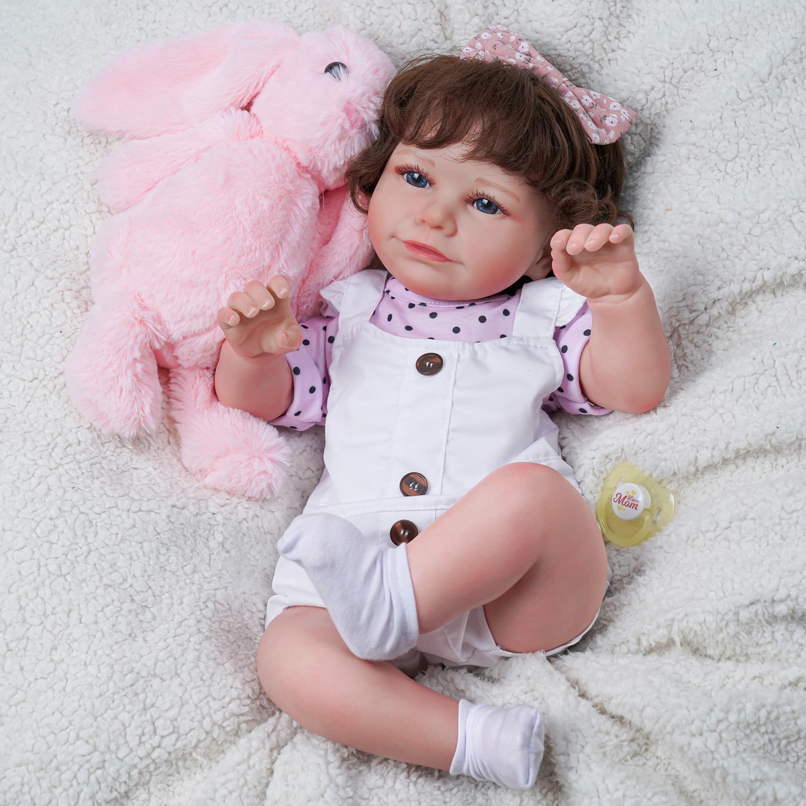 BABESIDE Reborn 20'' Cute Realistic-Newborn Soft Vinyl Real Life Baby Dolls for Little Girls with Accessories Set