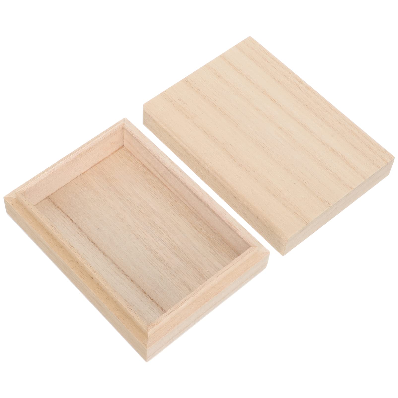 Cabilock Wooden Poker Cards Storage Box Empty Poker Cards Case for Travel Games