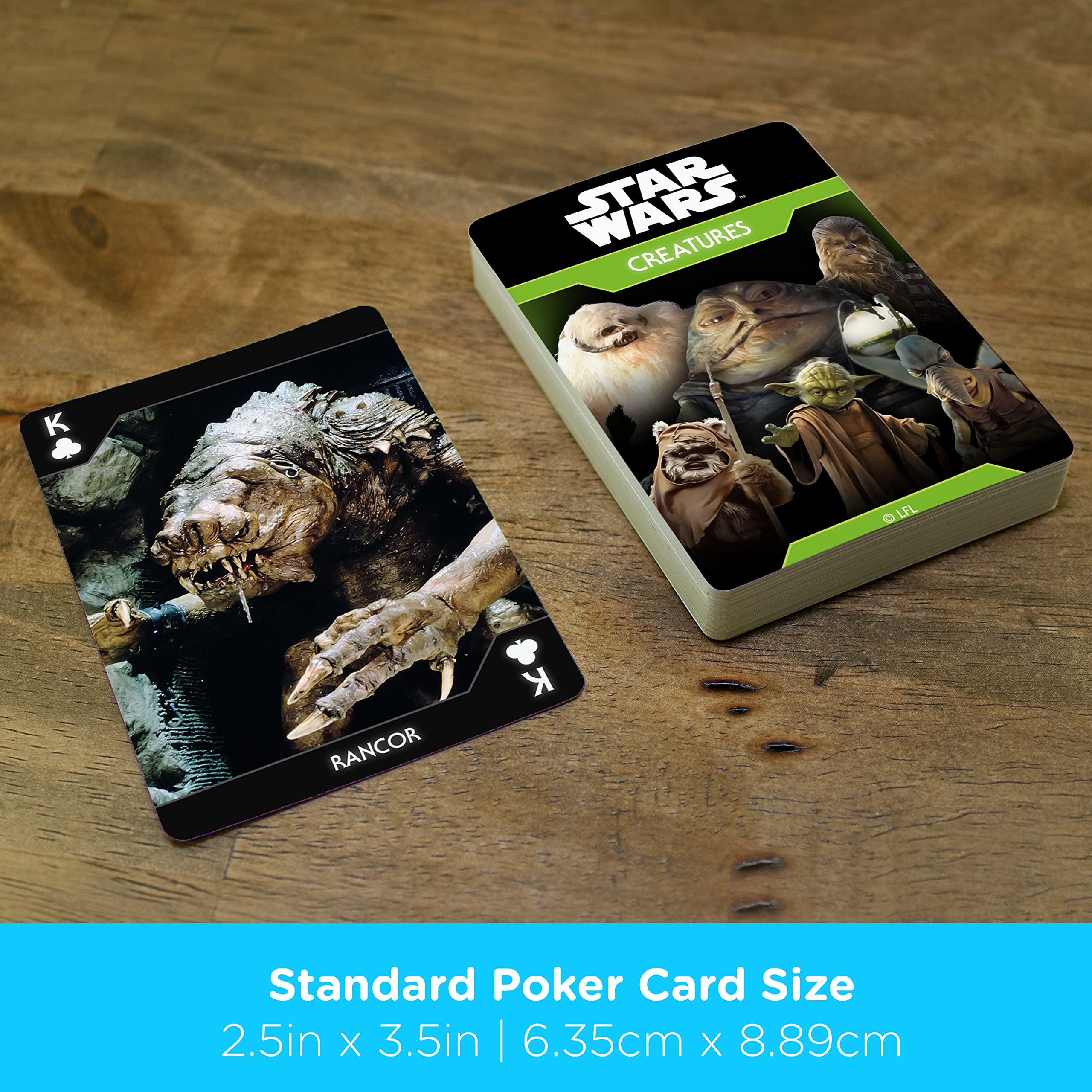 Aquarius Star Wars Creatures Playing Cards – Star Wars Themed Deck of Cards for Your Favorite Card Games - Officially Licensed Star Wars Merchandise & Collectibles