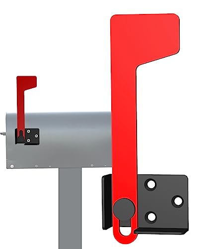 Red Mailbox Flag Replacement Galvanized Steel Mailbox Replacement Flag Kit Universal Outgoing Mail Mailbox Flag Proof Metal Replacement Flag Peel and Stick Universal Mailbox Flag for Outgoing Mailbox