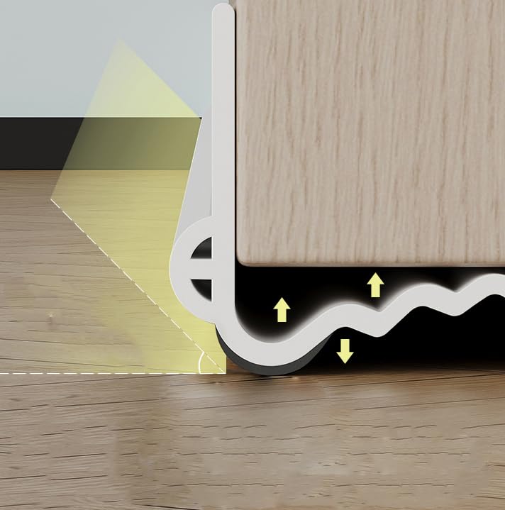 2-Pack Door Draft Stopper PVC Adjustable Length 37" Easy to Install Door Bottom Gap Filler