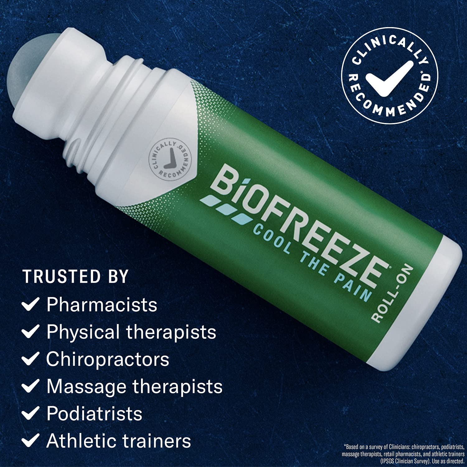Biofreeze Menthol Pain Relieving Foam 3 FL OZ Roll-On Pain-Relieving Gel 3 FL OZ
