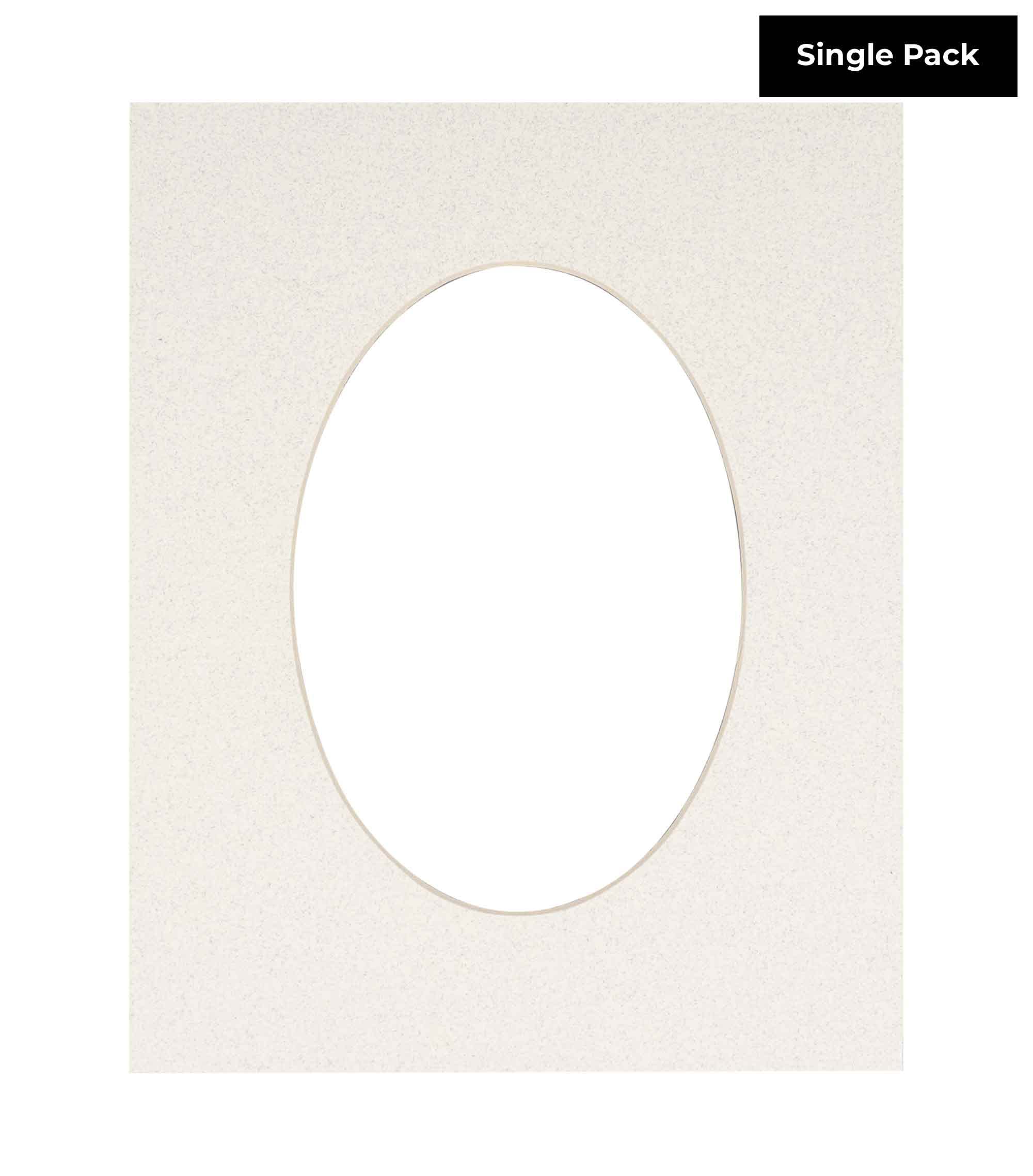 CountryArtHouse Oyster Shell White Acid Free 11x16 Oval Picture Frame Mat with White Core Bevel Cut for 8.5x11 Pictures - Fits 11x16 Frame - Pack of 1 Matboard